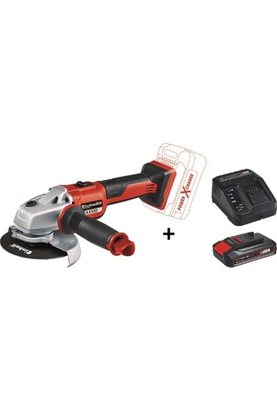 Einhell Axxıo 125 mm Taşlama Makinesi + 2.5 Ah Starter Einhell Axxıo 125 mm Taşlama Makinesi + 2.5 Ah Starter