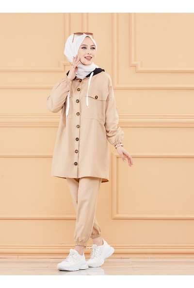 Tofisa Tunik&pantolon Ikili Takım - Bej - Tofisa