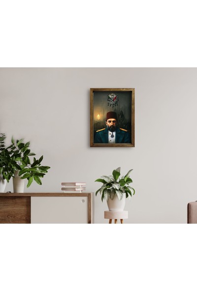 Bk Gift Sultan Iı Abdülhamid Han Tasarımlı Doğal Masif Ahşap Çerçeveli Tablo 45X65CM-3 Bk Gift Sultan Iı Abdülhamid Han Tasarımlı Doğal Masif Ahşap Çerçeveli Tablo 45X65CM-3