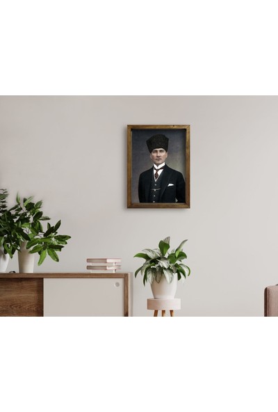 Bk Gift Atatürk Tasarımlı Doğal Masif Ahşap Çerçeveli Tablo 45X65CM-21 Bk Gift Atatürk Tasarımlı Doğal Masif Ahşap Çerçeveli Tablo 45X65CM-21