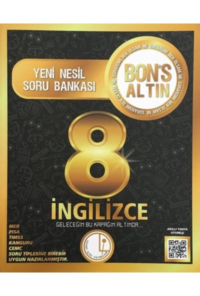 Levent Içöz 8. Sınıf Bons Altın Ingilizce Yeni Nesil Soru Bankası Levent Içöz 8. Sınıf Bons Altın Ingilizce Yeni Nesil Soru Bankası