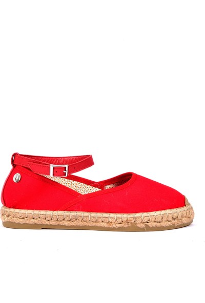 Su Espadril Nadia Kırmızı Keten Düz Ayakkabı Su Espadril Nadia Kırmızı Keten Düz Ayakkabı