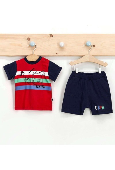 U.S. Polo Assn. U.s Polo Erkek Bebek 2li Takım USB270 Kırmızı