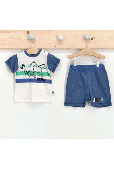 U.S. Polo Assn. U.s Polo Erkek Bebek 2li Takım USB270 Indigo