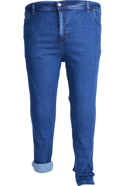 Morwagon Büyük Beden Erkek Mavi Kot Pantolon Morwagon Büyük Beden Erkek Mavi Kot Pantolon