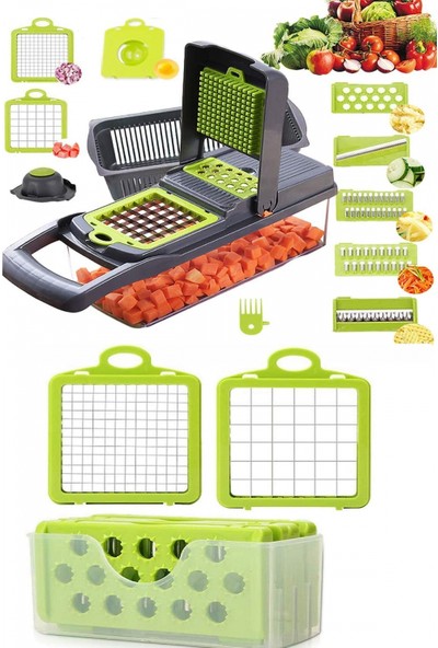 Tilbe Home Chopper Rendeleme 13 Parça Hazneli Sebze Doğrayıcı Set Tilbe Home Chopper Rendeleme 13 Parça Hazneli Sebze Doğrayıcı Set