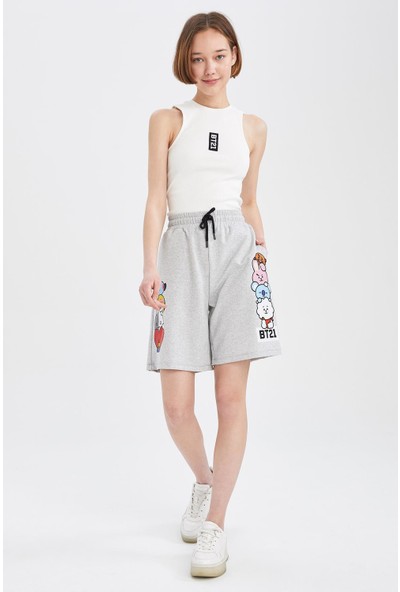 DeFacto Coool BT21 Lisanslı Relax Fit Bermuda Şort DeFacto Coool BT21 Lisanslı Relax Fit Bermuda Şort