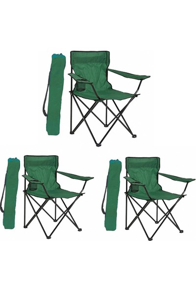 Masho Trend 3 Adet Çantalı Yeşil Bardaklıklı Metal Iskelet Kumaş Kamp Sandalyesi - Balıkçı Sandalye -Plaj Sandal Masho Trend 3 Adet Çantalı Yeşil Bardaklıklı Metal Iskelet Kumaş Kamp Sandalyesi - Balıkçı Sandalye -Plaj Sandal