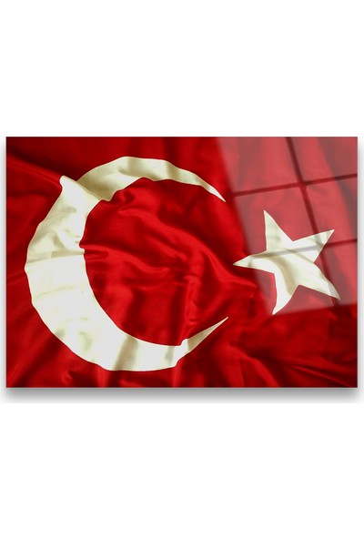 Glass Art Concept Türk Bayrağı Cam Tablo