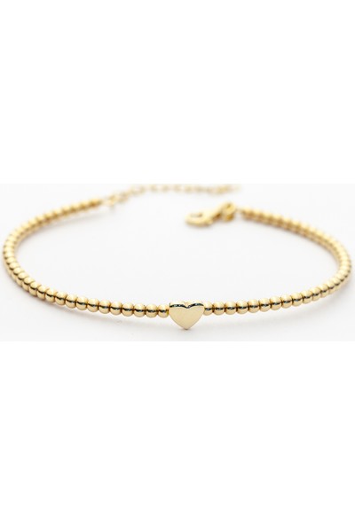 Uşaklıhafız Kuyumculuk 14 Ayar Altın Kalpli Kelepçe Bilezik