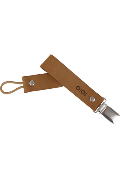 Oioi Klips Emzik ve Diş Kaşıyıcı Askısı-Kahverengi