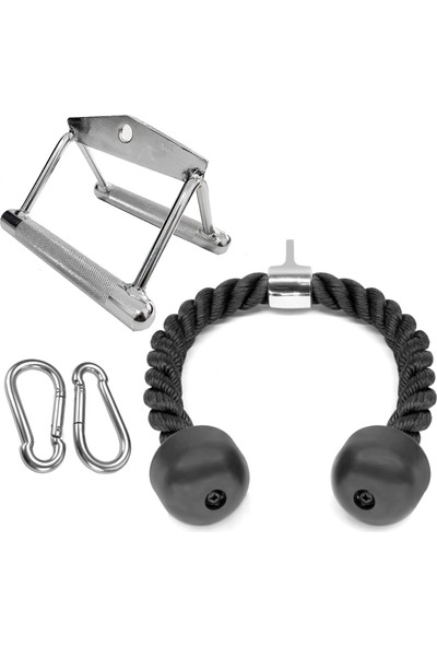 FinxSport Triceps Halatı - Dar Açılı Kanat Mideye Çekiş Aparat Seti FinxSport Triceps Halatı - Dar Açılı Kanat Mideye Çekiş Aparat Seti