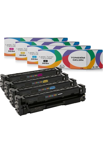 Tonerimgelsin Hp 203A-CF540A Set Muadil Toner-Hp Color Laserjet Pro M254NW Tonerimgelsin Hp 203A-CF540A Set Muadil Toner-Hp Color Laserjet Pro M254NW