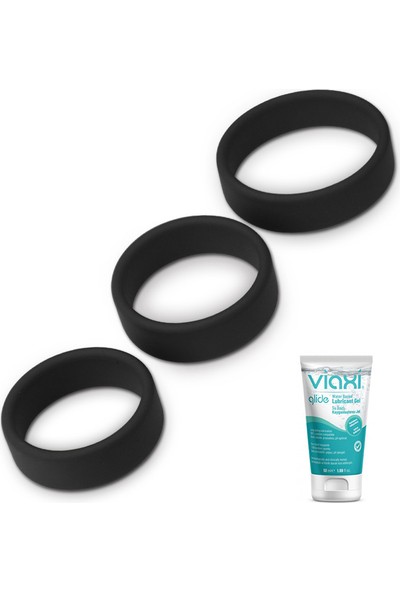 Bonilove Plus 3 Farklı Boyutta Extra Esnek Silikon Penis Halkası+Jel Bonilove Plus 3 Farklı Boyutta Extra Esnek Silikon Penis Halkası+Jel