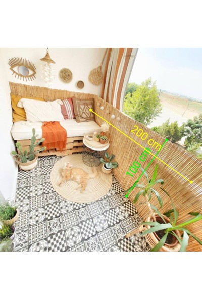 Emek Hasır Örgü Kamış Hasır 100 cm x 200 cm