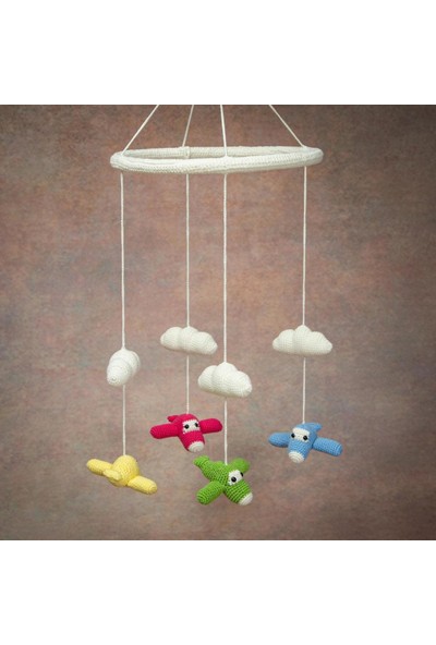 Milly&Molly Renkli Uçaklar Amigurumi Dönence Milly&Molly Renkli Uçaklar Amigurumi Dönence