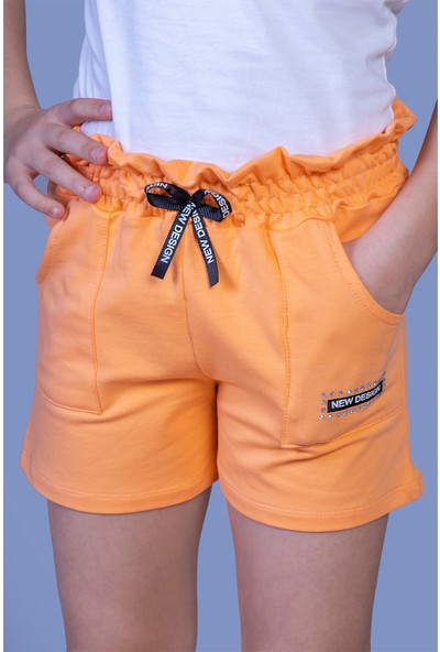 Toontoy Kids Toontoy Kız Çocuk Beli Lastikli Iki Yanı Cepli Şort