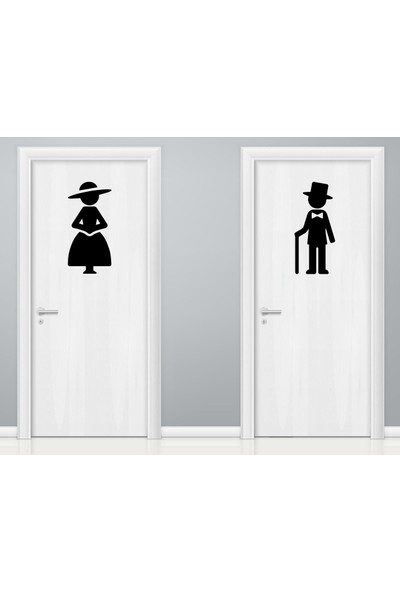 Bk Gift Wc Tasarımlı Kapı Sticker-5 Bk Gift Wc Tasarımlı Kapı Sticker-5