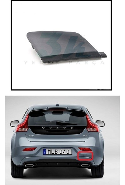 3K Volvo V40 Arka Tampon Çeki Demir Kapağı 3K Volvo V40 Arka Tampon Çeki Demir Kapağı
