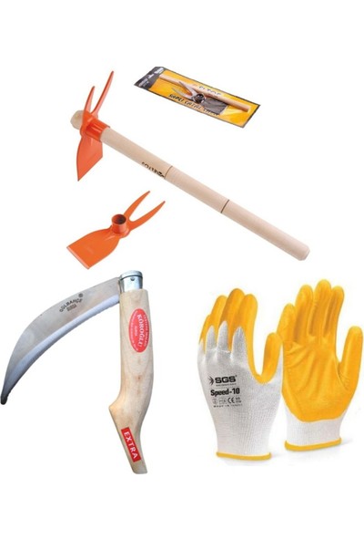 Eltos Bahçe El Aletleri 3 Parça Bahçe Çapası Bahçe Bıçkısı & Çalışma Eldiveni Eltos Bahçe El Aletleri 3 Parça Bahçe Çapası Bahçe Bıçkısı & Çalışma Eldiveni