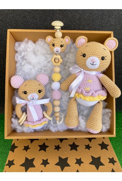 Simay Store Amigurumi Organik Örgü Oyuncak Yenidoğan Ayıcık Seti Simay Store Amigurumi Organik Örgü Oyuncak Yenidoğan Ayıcık Seti