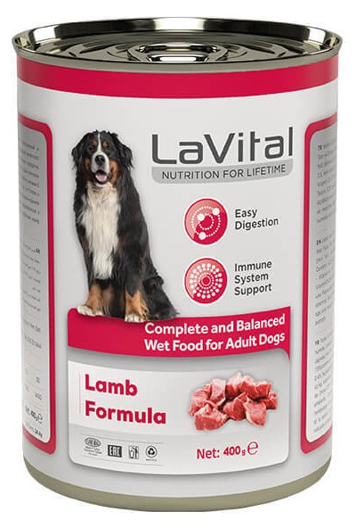 La Vital Lavital Adult Kuzulu Bağışıklık Sistemi Destekleyici Yetişkin Köpek Konservesi 400 gr La Vital Lavital Adult Kuzulu Bağışıklık Sistemi Destekleyici Yetişkin Köpek Konservesi 400 gr