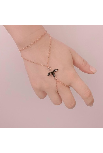 The Shirret Oval Siyah Taşlı Şahmeran