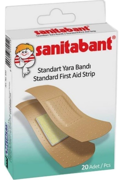 Sanitabant 20'li Standart Yarabandı Suya Dayanıklı Sanitabant 20'li Standart Yarabandı Suya Dayanıklı