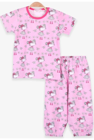 Breeze Kız Bebek Pijama Takımı Çiçekli Pembe (9 Ay-3 Yaş)