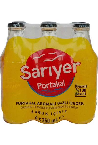 Sarıyer Gazoz Portakal Aromalı 6'lı Paket Sarıyer Gazoz Portakal Aromalı 6'lı Paket