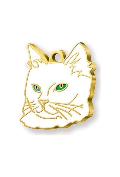 Dali's 24 Ayar Altın Kaplama Van Kedisi Kedi Künyesi
