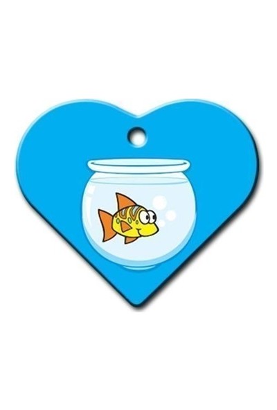Dali's Dalis Pet Tag - Balık Geniş Kalp Kedi Köpek Künyesi Dali's Dalis Pet Tag - Balık Geniş Kalp Kedi Köpek Künyesi