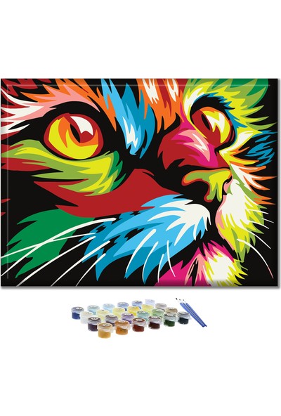 Doruk Baskı Sayılarla Boyama Seti Kedi