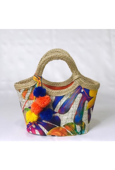 Çanta Tasarımcısı Kız Çocuk Plaj Çantası Hasır