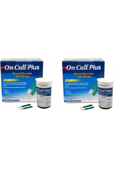 On Call Plus Oncallplus Kan Şekeri Ölçüm Stribi X2 Kutu (100 Ölçüm)