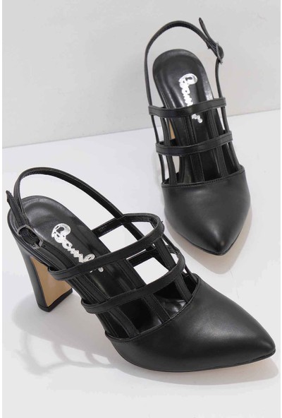 Siyah Kadın Klasik Topuklu