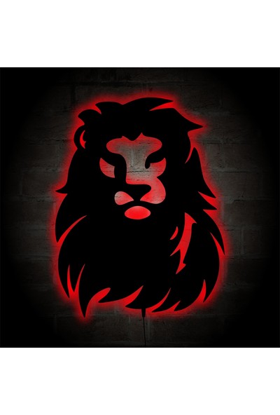 Lucarte Aslan V2 LED Işıklı Tablo Ahşap Duvar Dekoru Lucarte Aslan V2 LED Işıklı Tablo Ahşap Duvar Dekoru