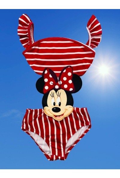 Lolli Boom Kids Kız Çocuk Mayokini Mickey Minnie Temalı Kırmızı Renk Kol Fırfırlı - Son Sezon Kostüm Mayo Lolli Boom Kids Kız Çocuk Mayokini Mickey Minnie Temalı Kırmızı Renk Kol Fırfırlı - Son Sezon Kostüm Mayo
