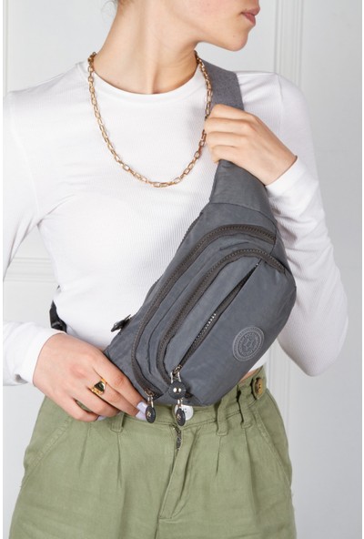 Newish Polo Krinkıl Kumaş Bel Çantası