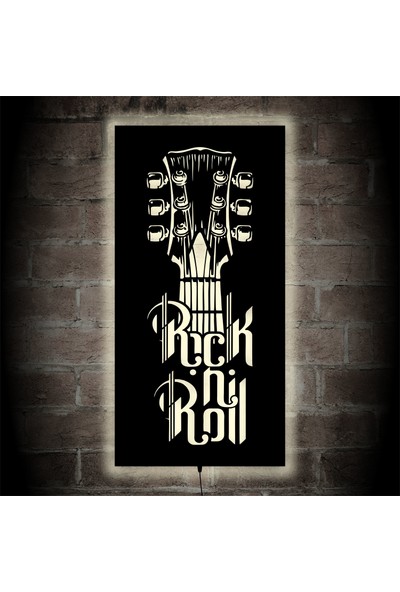 Lucarte Rock N Rool V2 LED Işıklı Tablo Ahşap Duvar Dekoru Lucarte Rock N Rool V2 LED Işıklı Tablo Ahşap Duvar Dekoru