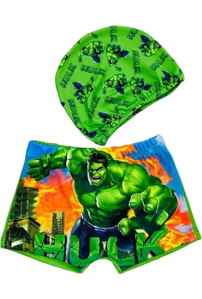 Masho Trend Yeşil Hulk Erkek Çocuk Mayosu + Bone - Yeşil Dev Mayo Masho Trend Yeşil Hulk Erkek Çocuk Mayosu + Bone - Yeşil Dev Mayo