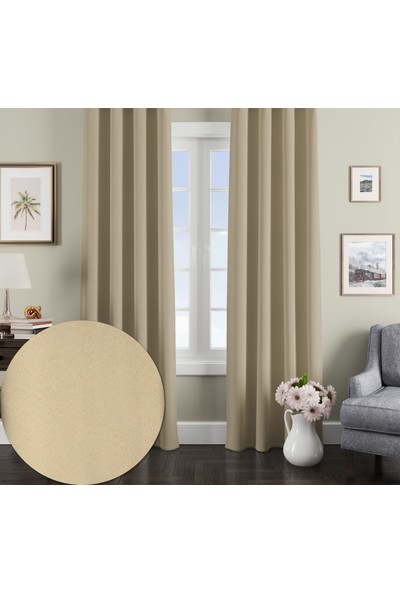 Perle Home Istanbul Beji Blackout Güneşlik Karartma Fon Perde City Series