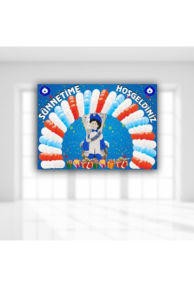 Süsle Bebek ve Parti Sünnetime Hoşgeldiniz Afiş - 70cm x 50cm Süsle Bebek ve Parti Sünnetime Hoşgeldiniz Afiş - 70cm x 50cm