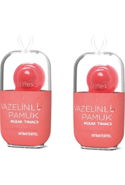 4'lü X2 Adet Otifleks Anti-Bakteriyel Vazelinli Pamuk Kulak Tıkacı