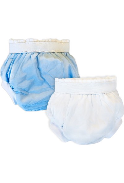 Sema Bebe Sema Baby 2'li Alıştırma Külodu 10-15 kg - Beyaz/mavi Sema Bebe Sema Baby 2'li Alıştırma Külodu 10-15 kg - Beyaz/mavi