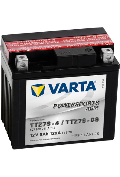 Varta TTZ7S-BS (TTZ7S-4) Motosiklet Aküsü
