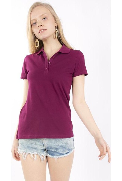 Mint.21 Polo Yaka Bordo T-Shirt