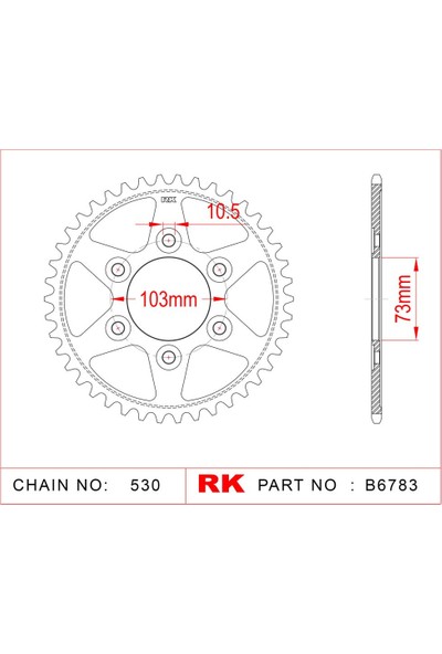 RK Ducati Multıstrada 1200 Enduro Rk Çelik Arka Dişli B6783-43(2016-2018) RK Ducati Multıstrada 1200 Enduro Rk Çelik Arka Dişli B6783-43(2016-2018)