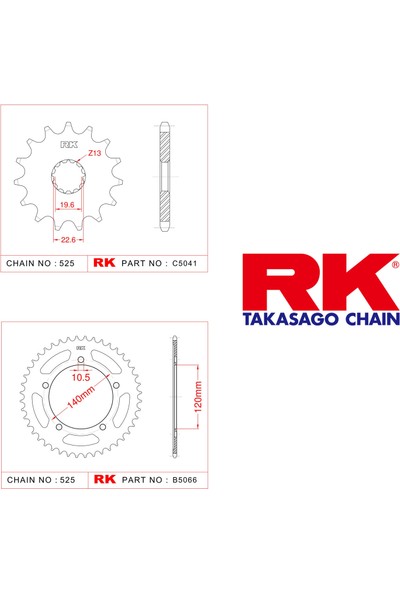 RK Suzuki Dl 650 V-Strom Abs Rk Ön Arka Dişli 525 - 16/47 T(2007-2020) RK Suzuki Dl 650 V-Strom Abs Rk Ön Arka Dişli 525 - 16/47 T(2007-2020)