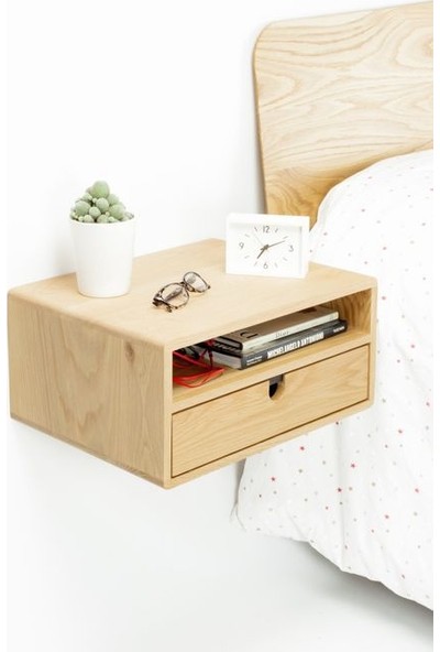 Aksöz Tasarım Masif Komodin Ahşap Komodin